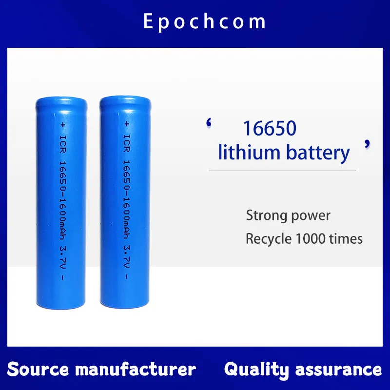 High Quality 16650 1600mah Flat Lithium Battery 3.7V Rechargeable ...