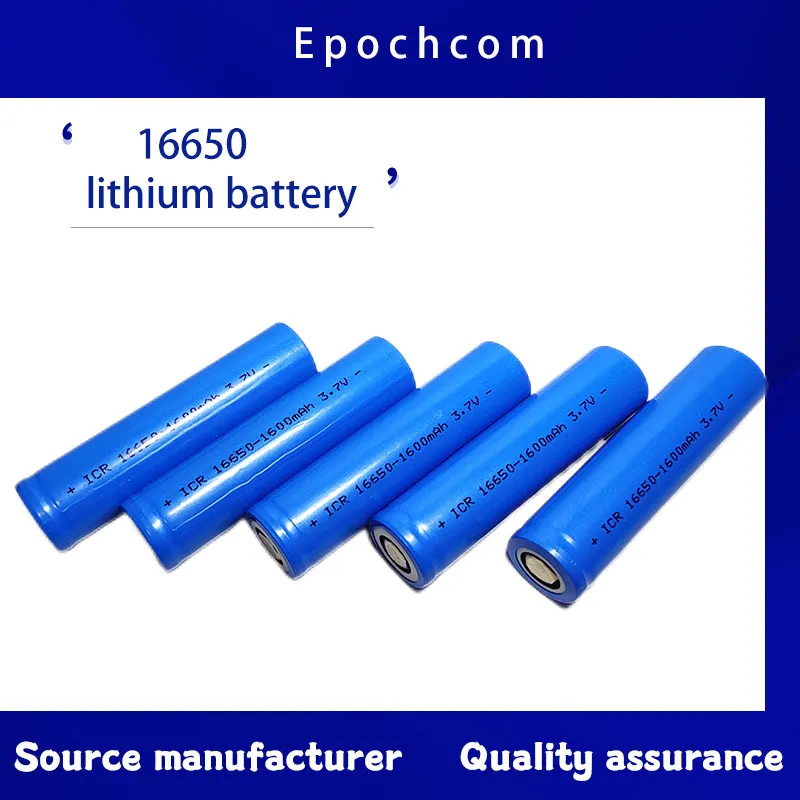 High Quality 16650 1600mah Flat Lithium Battery 3.7V Rechargeable ...