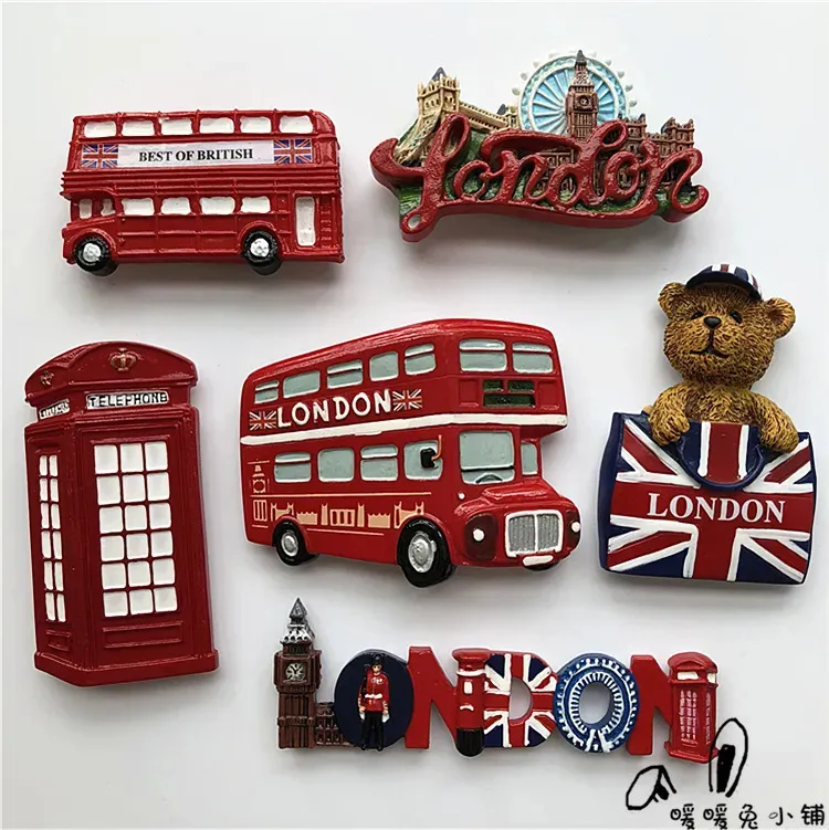 DHgate.com:London Bus & Phone Booth Fridge Magnet | Resin British ...