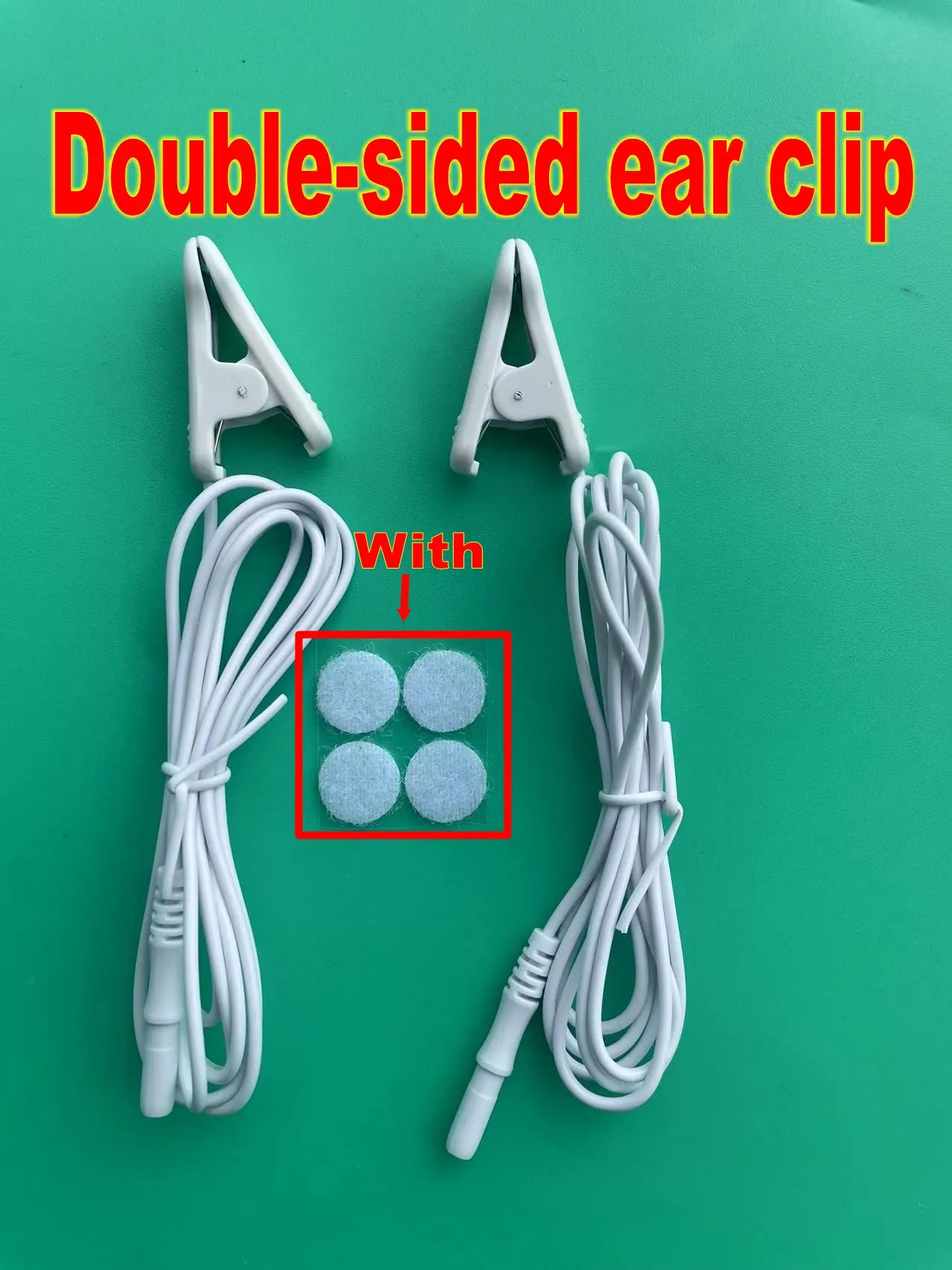 TENS Electrode Ear Clips Double Sided Ear Clamp Clip Electrodes With ...
