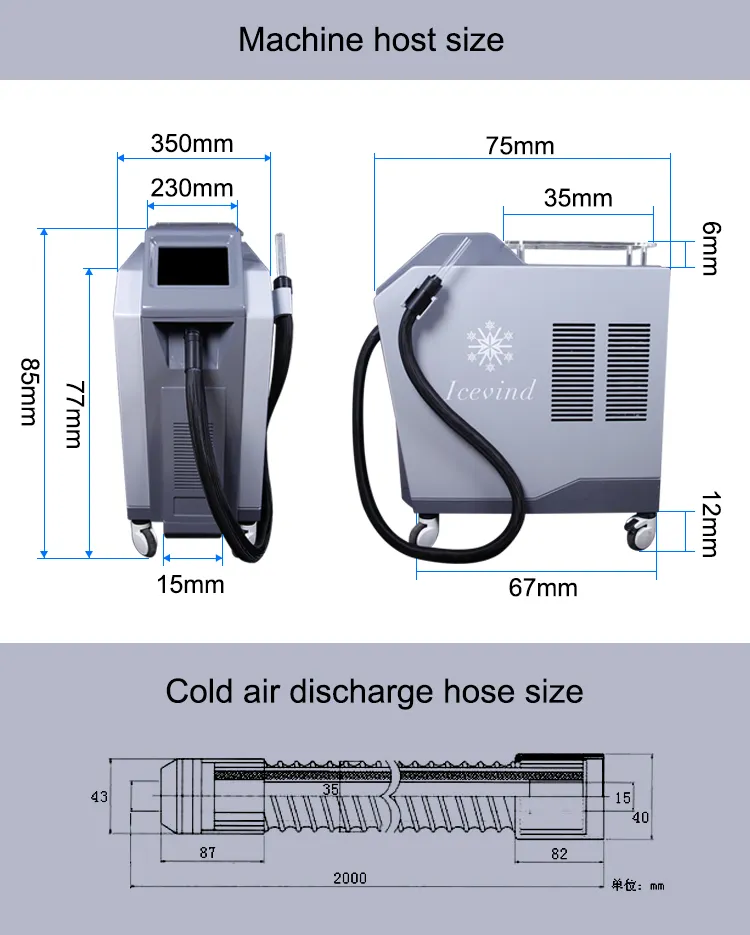 Cryotherapy Facial Machine: Best Quality Release Pain Air Skin Cooling ...