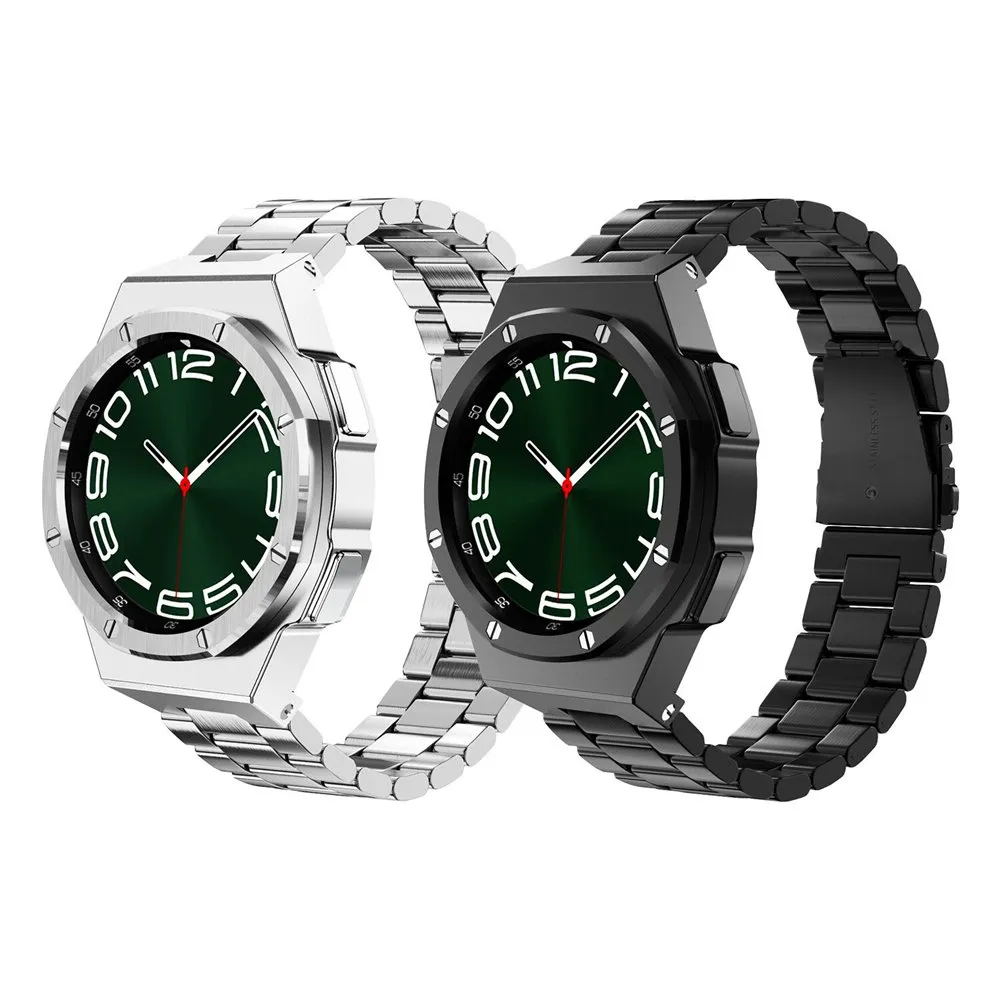 Premium Classic Watch Upgrade Kit: Stainless Steel Case, Band & Bezel ...