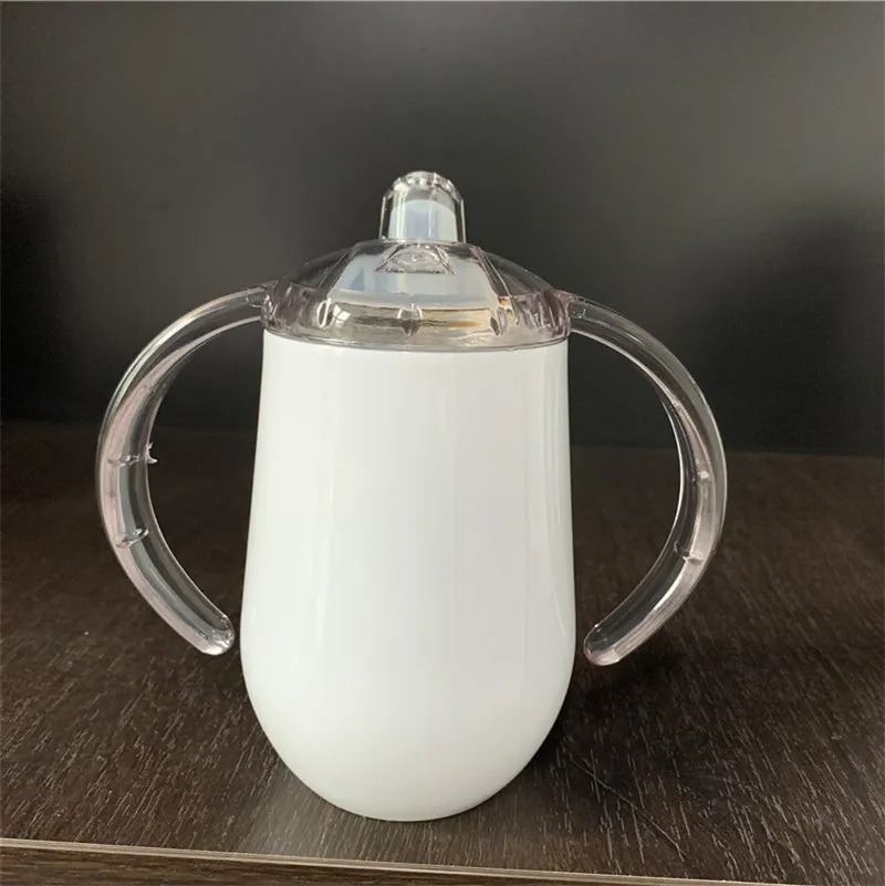 9oz Double Ear Suction Nozzle Cover With Pacifier Lid And Handle White ...