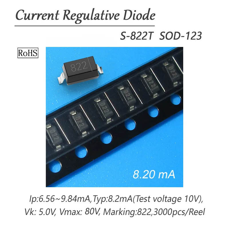 S-822T Current Regulator Diode - 8.20mA SOD-123 Package | Stable ...