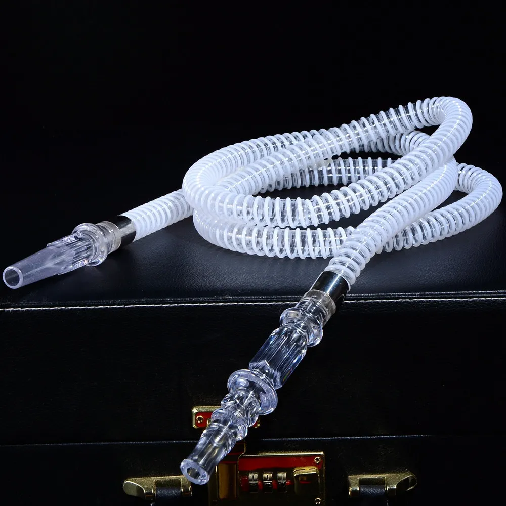 DHL Free 1.8M Plastic Transparent Hookah Hose With Acrylic Stem Shisha ...