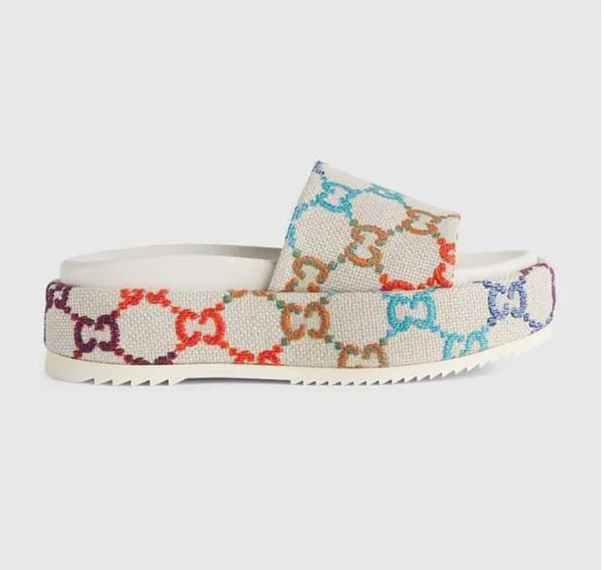 Women Platform Slippers: Comfortable Platform Sole Slides With Durable ...