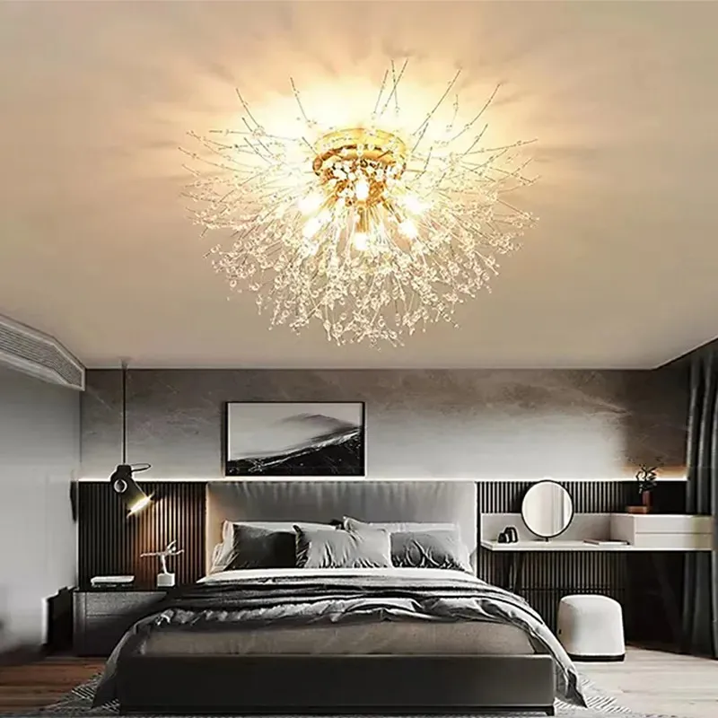 Modern Crystal Dandelion Chandelier Ceiling Lights Lighting Pendant ...