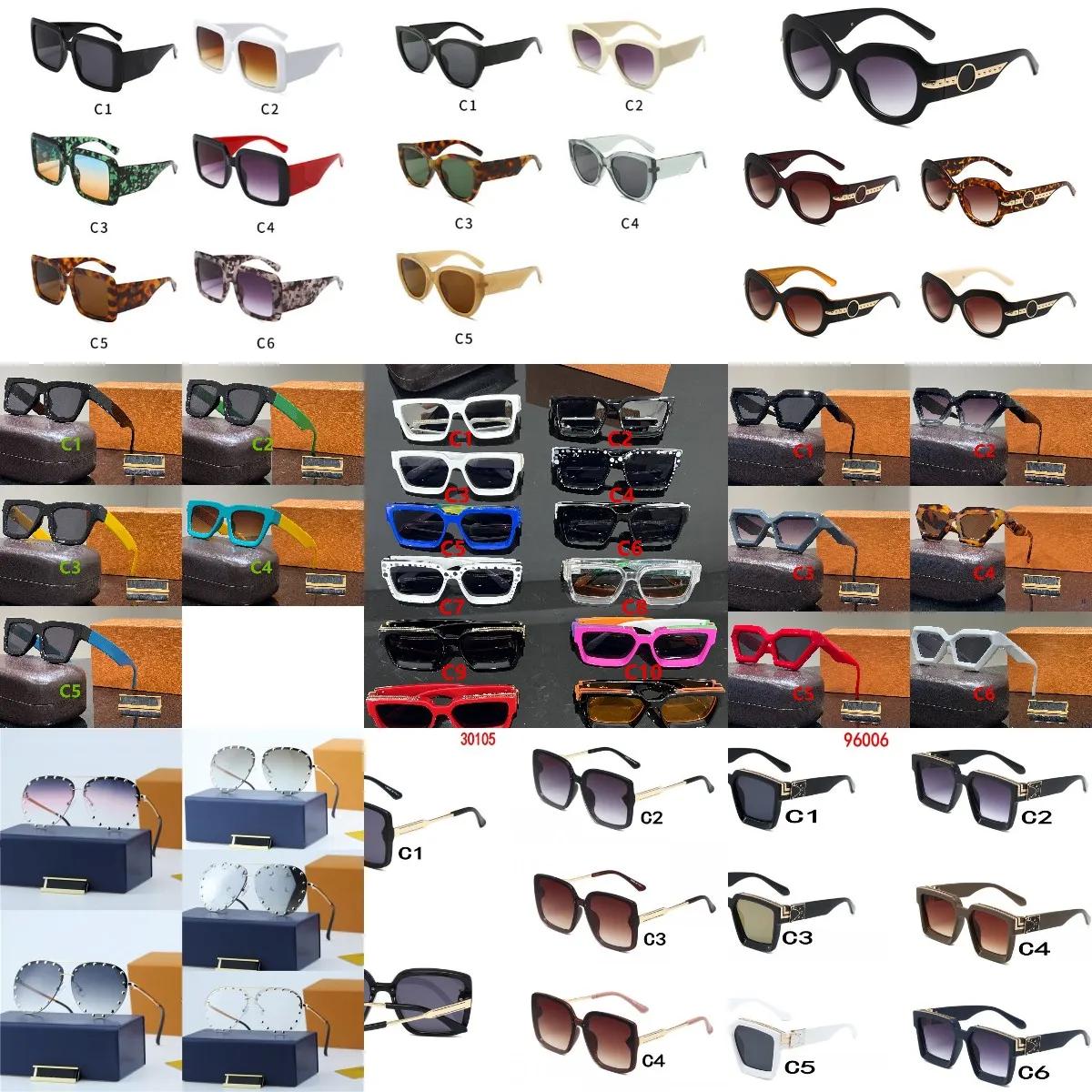 Designer Sunglasses for Women and Men UV400 Protection Alloy PC Frame ...