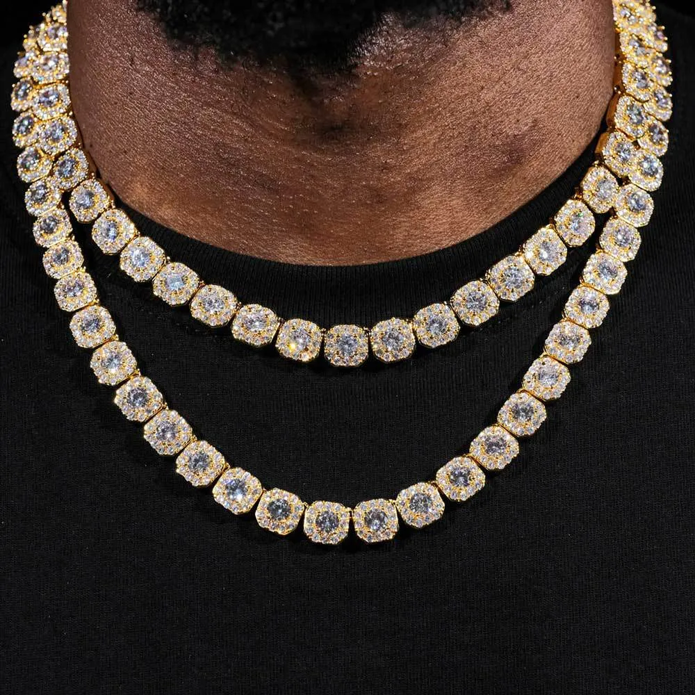 DHgate.com:Cuban Link Chain Set: Copper Zircon Necklace and Tennis ...