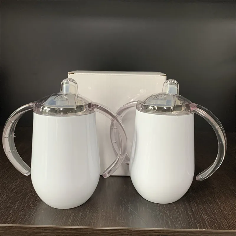 9oz Double Ear Suction Nozzle Cover With Pacifier Lid And Handle White ...