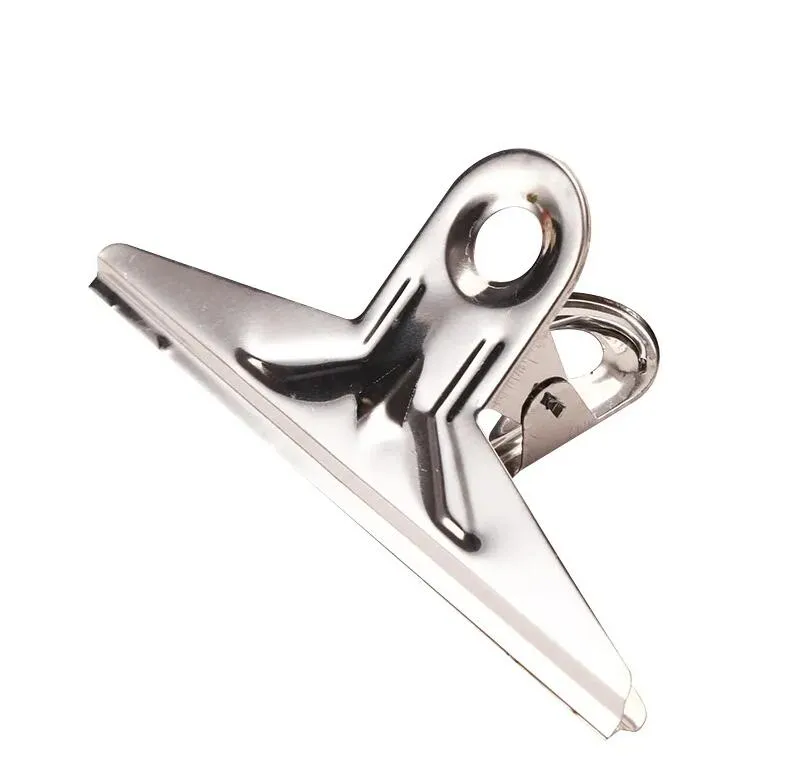 Stainless Steel Metal Clips Folder Iron Clamp Paper Clip Dovetail Clips ...