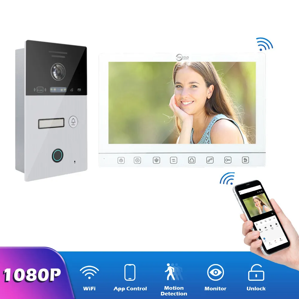 1080P WiFi Video Doorbell Intercom System - Apartment Door Phone ...