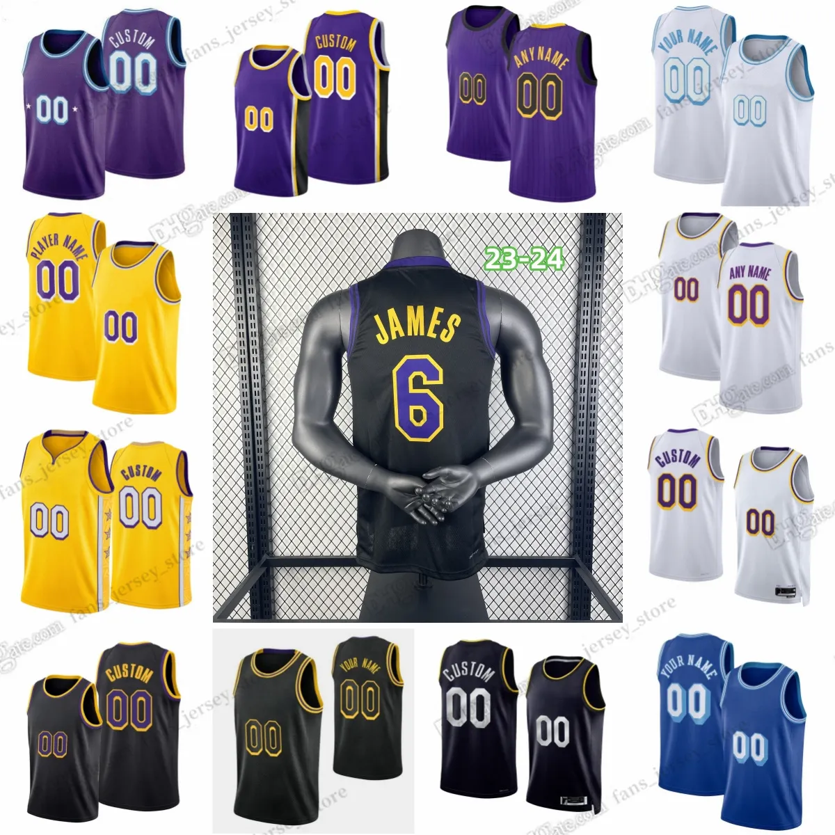 Custom Printed 2023 24 New Basketball Jerseys James Anthony DAngelo ...