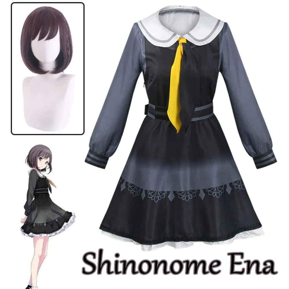Shinonome Ena Cosplay Costume Anime Wig Full Sleeve Lolita Dress ...