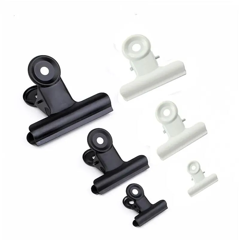 Metal Grip Clips Bulk - Black & White Bulldog Clips, Ticket Paper Clips ...