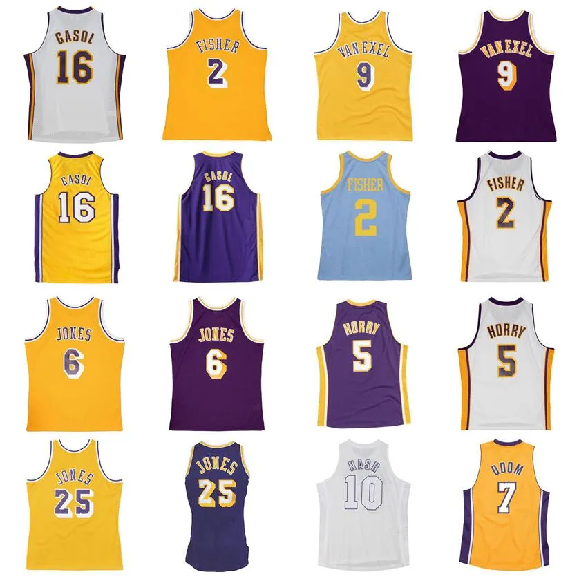 Basketball Jerseys: Pau Gasol, Derek Fisher, Robert Horry, Eddie Jones ...