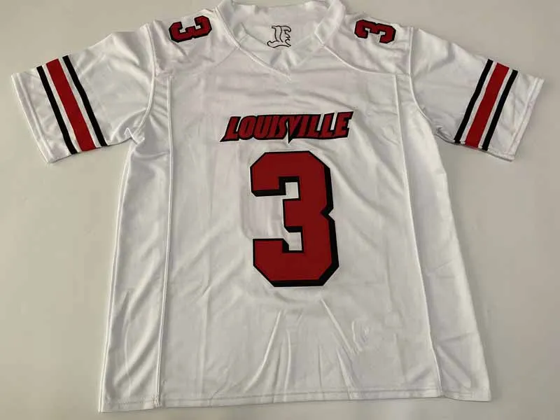 NCAA College Louisville Football Jersey Jack Plummer Jawhar Isaac ...