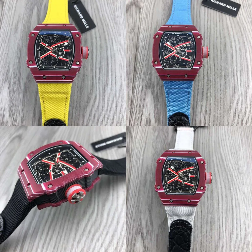 Richie Miller Men's Skeleton Watch with Carbon Fiber Case, Sapphire ...
