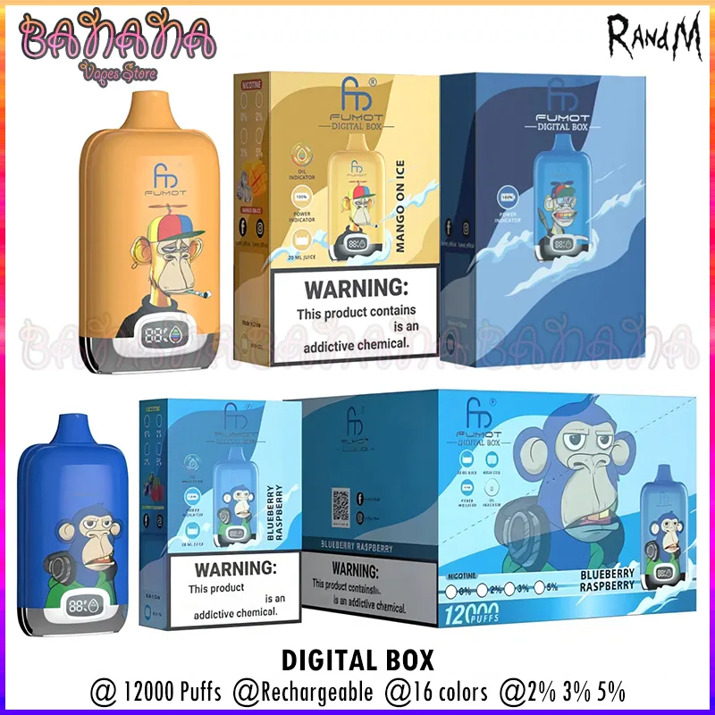 Fumot RandM Digital Box 12000 Puffs Disposable E Cigarettes R And M ... Fumot RandM Digital Box 12000 Puffs Disposable E Cigarettes R And M ...