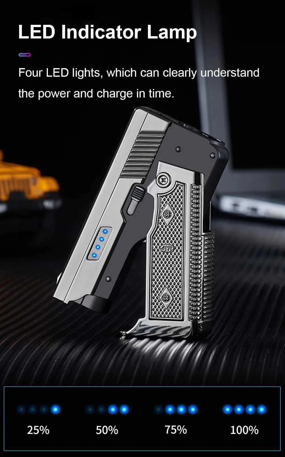 Gun Lighters Folding Pistol Style Electric Lighter, Unique Lighters ...