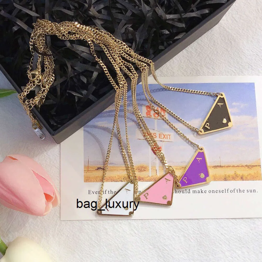 Graduated Triangle Necklace - Luxury Designer Tennis Pendant, 18K Gold ...