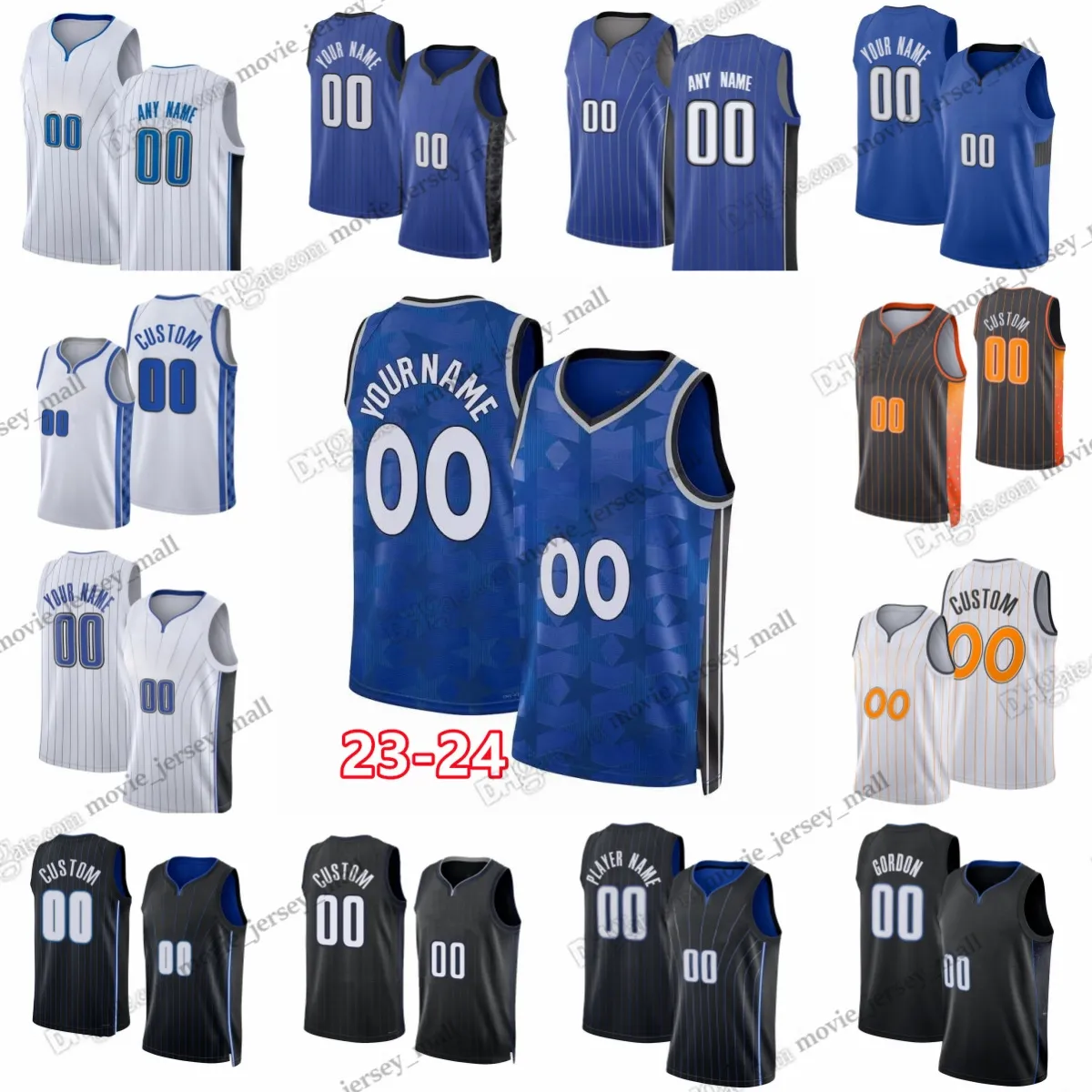 Custom Printed 2023 24 New Basketball Jerseys Jonathan Markelle Isaac ...