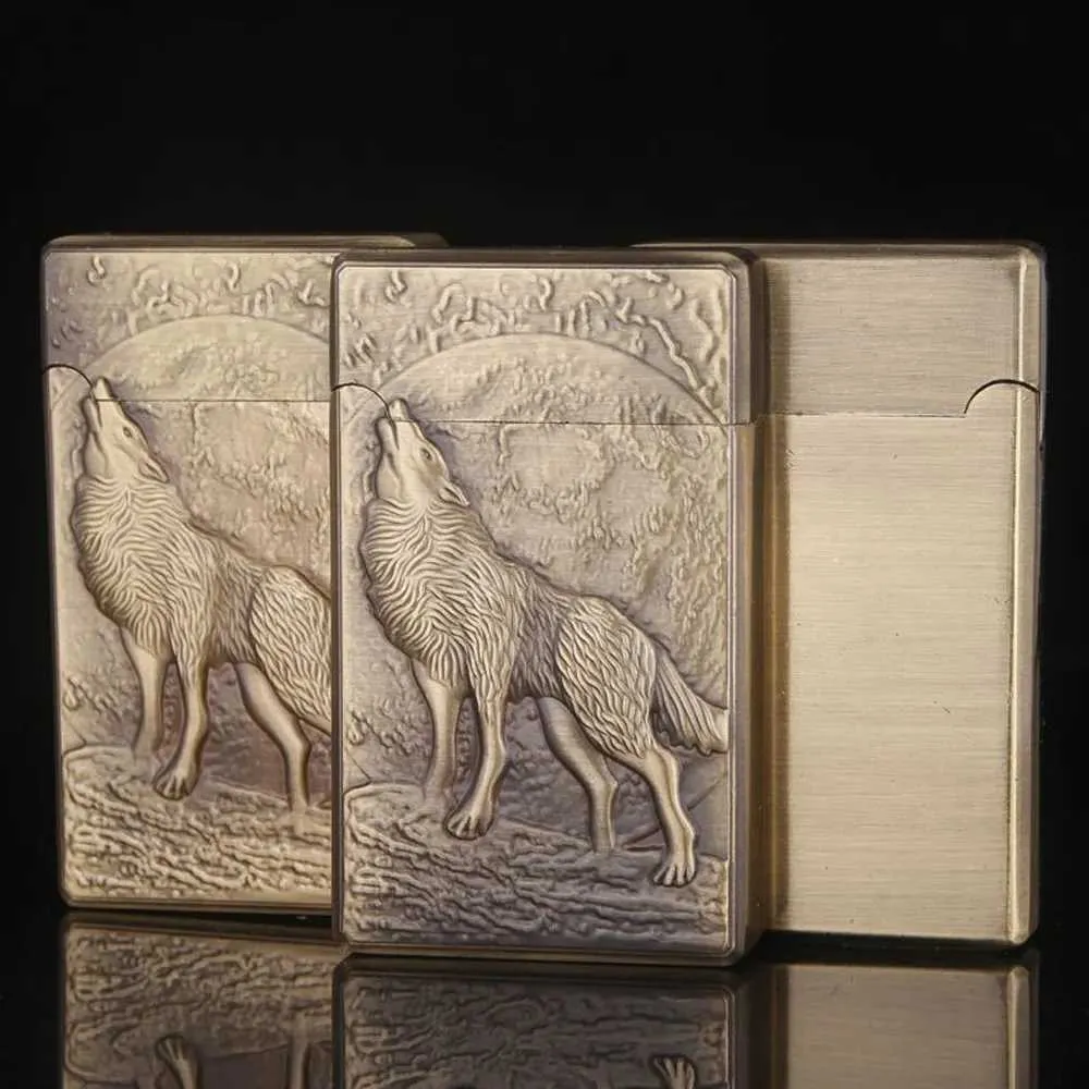 Lighters Unique Relief Wolf Dual Turbo Cool Lighter Butane Torch ...