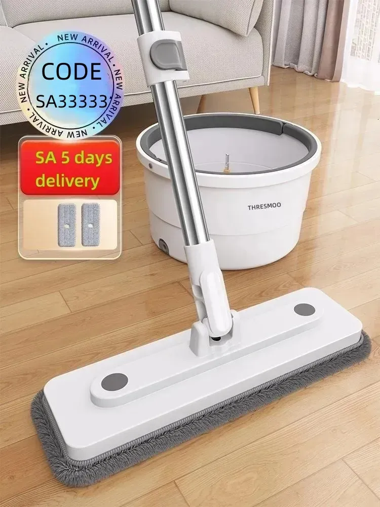 Mop Water Separation System with 360-Degree Rotating Microfiber Mop ...