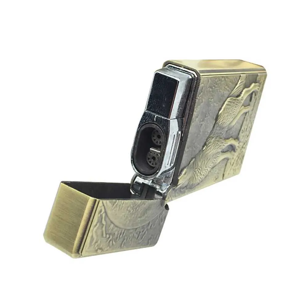 Lighters Unique Relief Wolf Dual Turbo Cool Lighter Butane Torch ...