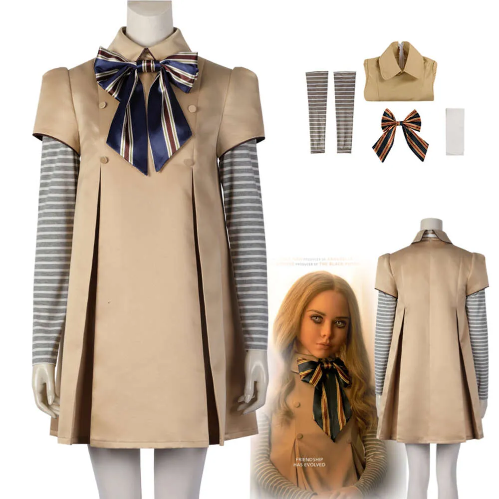 M3gan Cosplay Costume Set With Ai Doll Emma The Robot Dress, Top, Socks ...