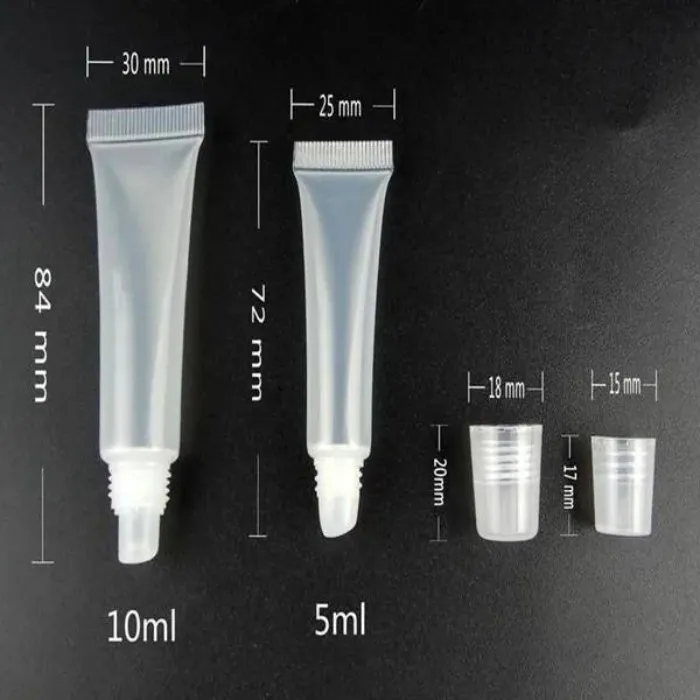 Wholesale Clear Plastic Refillable 15ml Squeeze Tubes 5ML, 8ML, 10ML ...