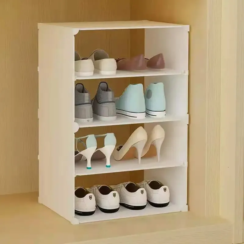 Adjustable Layered Plastic Interlocking Modular Storage Shoe Rack ...