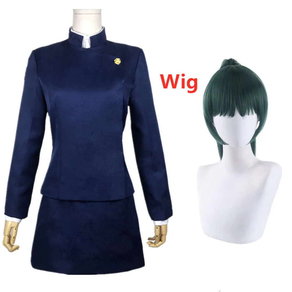 Zenin Maki Cosplay Costume Top Halloween Party Dress With Uniform Skirt And Cosplay Accessories