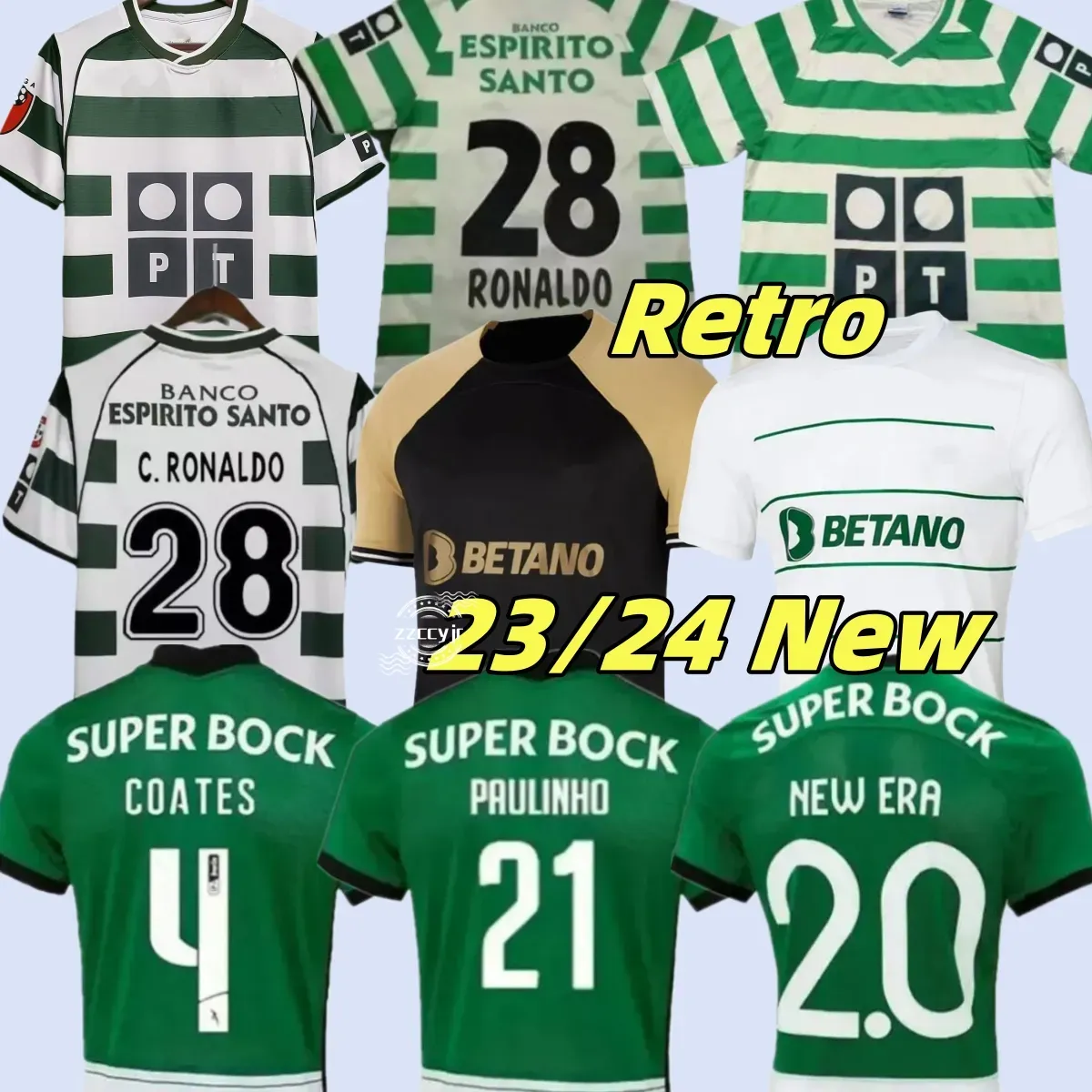 Sporting CP 23 24 Lisboa Soccer Jerseys Ronaldo Lisbon Jovane Sarabia ...