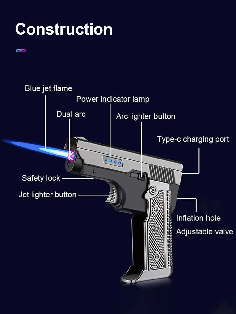 Gun Lighters Folding Pistol Style Electric Lighter,... From Belylin ...