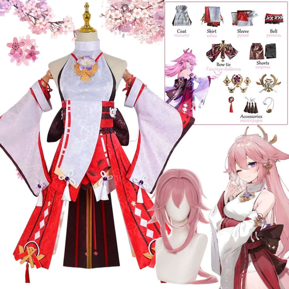 Yae Miko Guuji Yae Cosplay Costume Genshin Effect Cosplay Anime Game ...