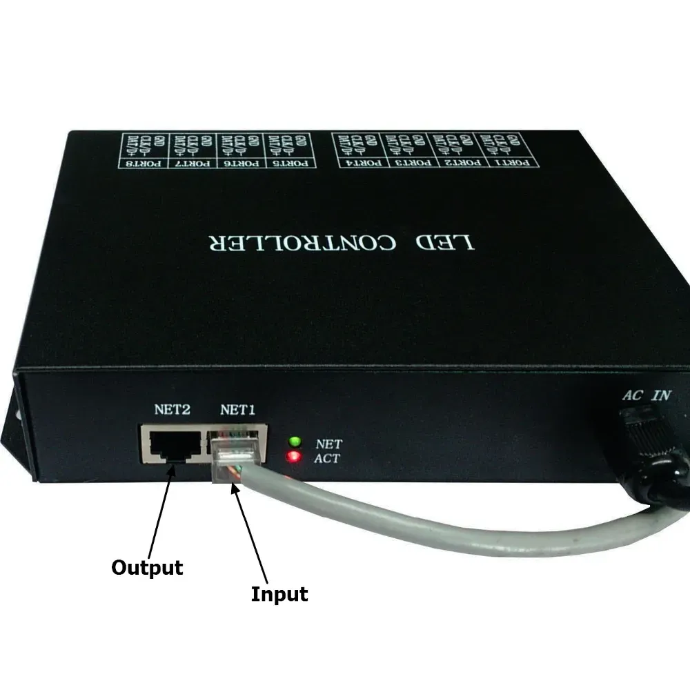 WS2812B LED Light Strip Controller: Full Color Programmable 8 Port ...