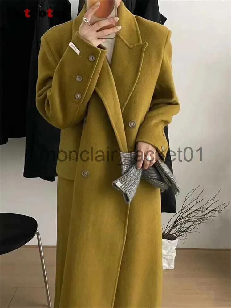 DHgate.com:Womens Vintage Wool Coat Elegant Long Winter Coat for Office ...