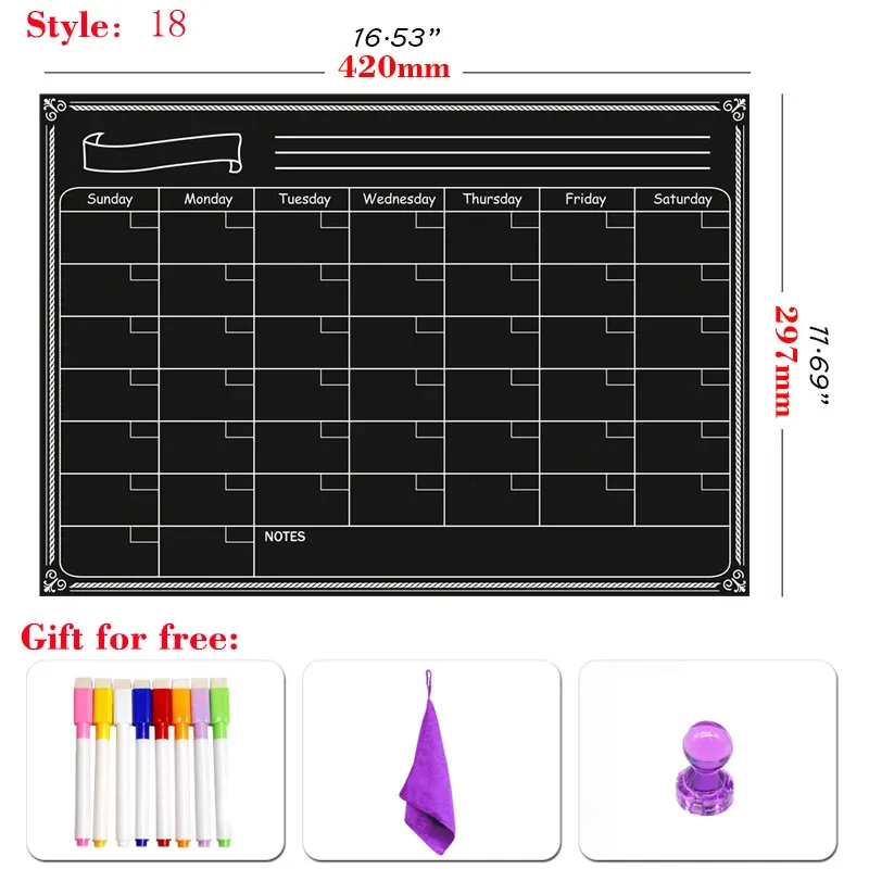Wholesale Blackboards A3 Size Magnetic Children Blackboard Month ...