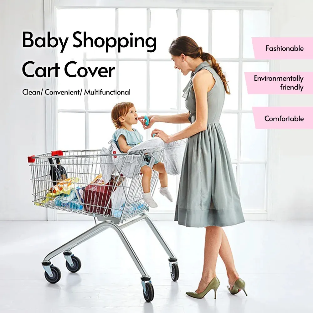 2-in-1 Shopping Cart & High Chair Cover - Baby Safe, Soft Padded ...