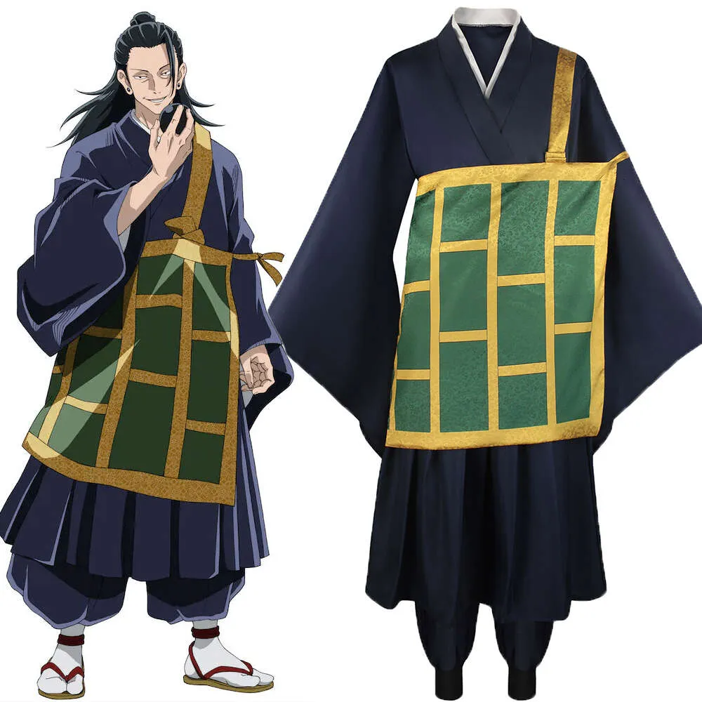 Mens Black And Blue Kimino Cosplay Costume From Jujutsu Kaisen Geto ...