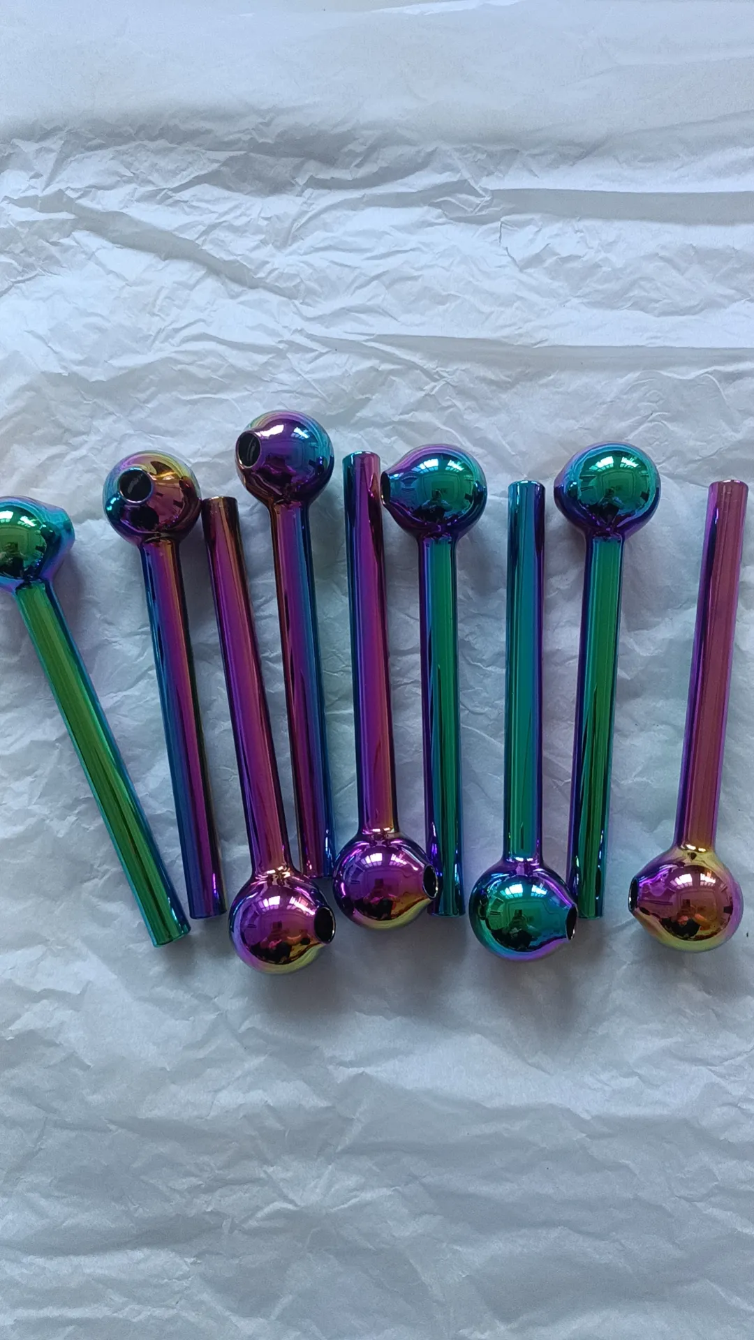 Colorful Pyrex Glass Oil Burner Pipe 4 Inch Glass Tube For Smoking ...