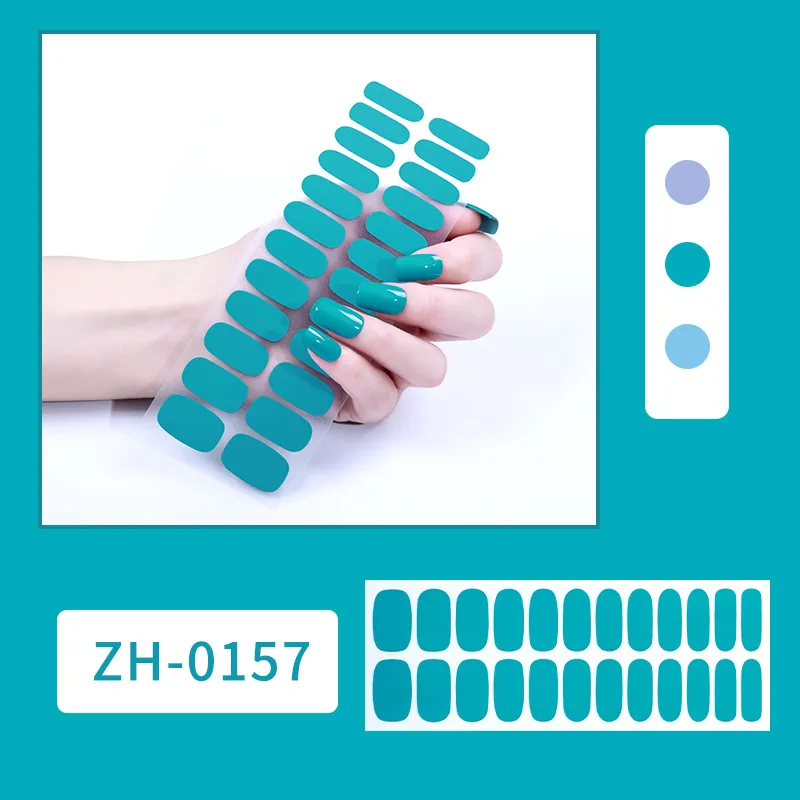 DHgate.com:Full Wrap Nail Polish Stickers: 5 Sheets Self-Adhesive Gel ...