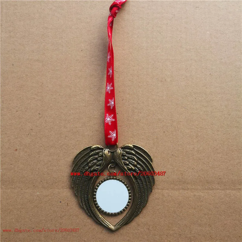 Sublimation Christmas Ornament Decorations Angel Wings Shape Blank Hot ...