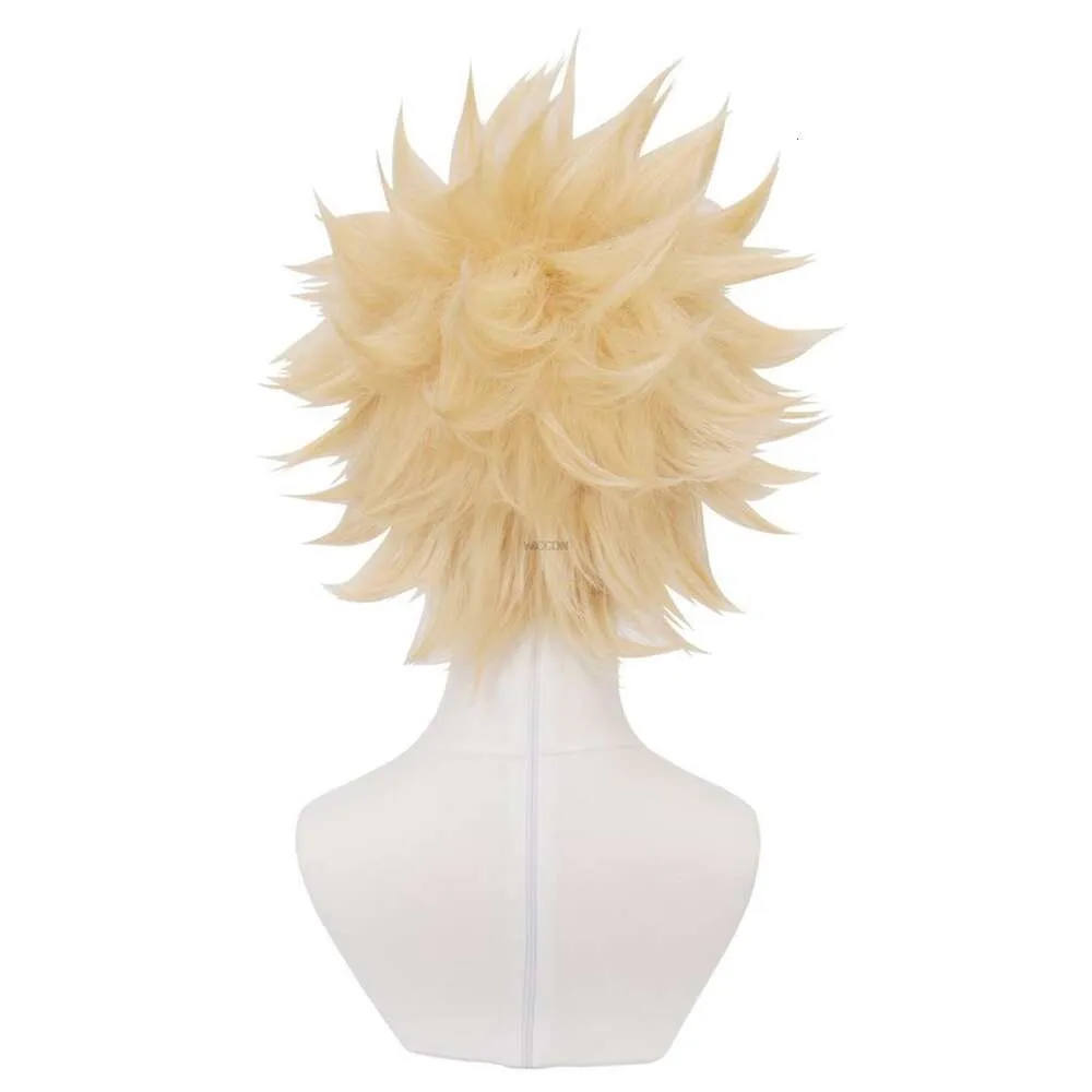 Anime My Hero Academia Bakugou Katsuki Cosplay Wigs Short Golden Heat ...