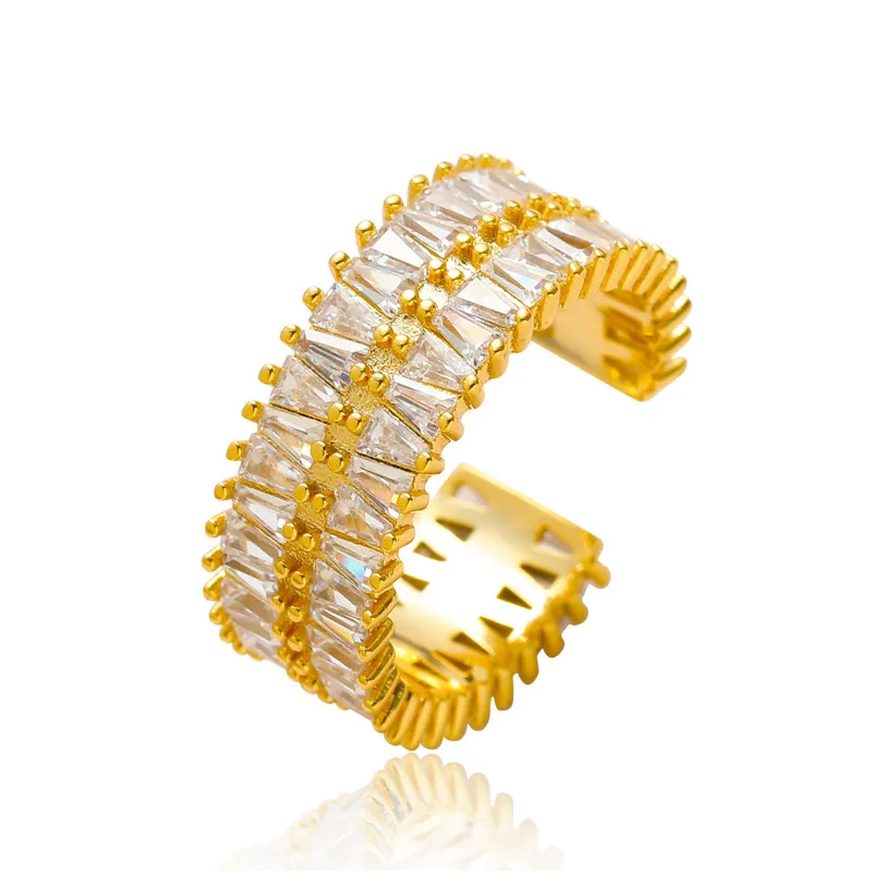 DHgate.com:Gold/Silver Plated Double Row T Cubic Zirconia Hip Hop Ring ...