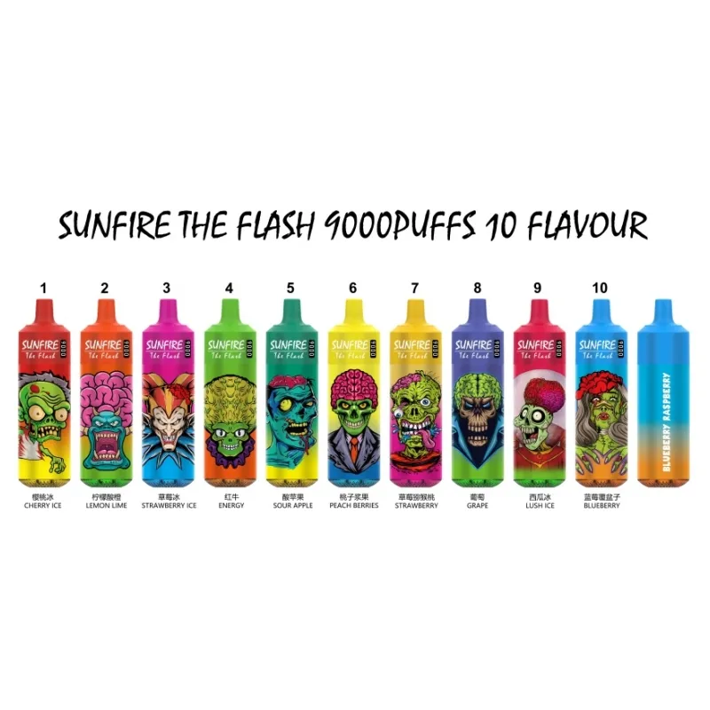 Sunfire E Cigarette 9000 Puffs Vapes Derbanable Puff 9000 9k Puffs Bar