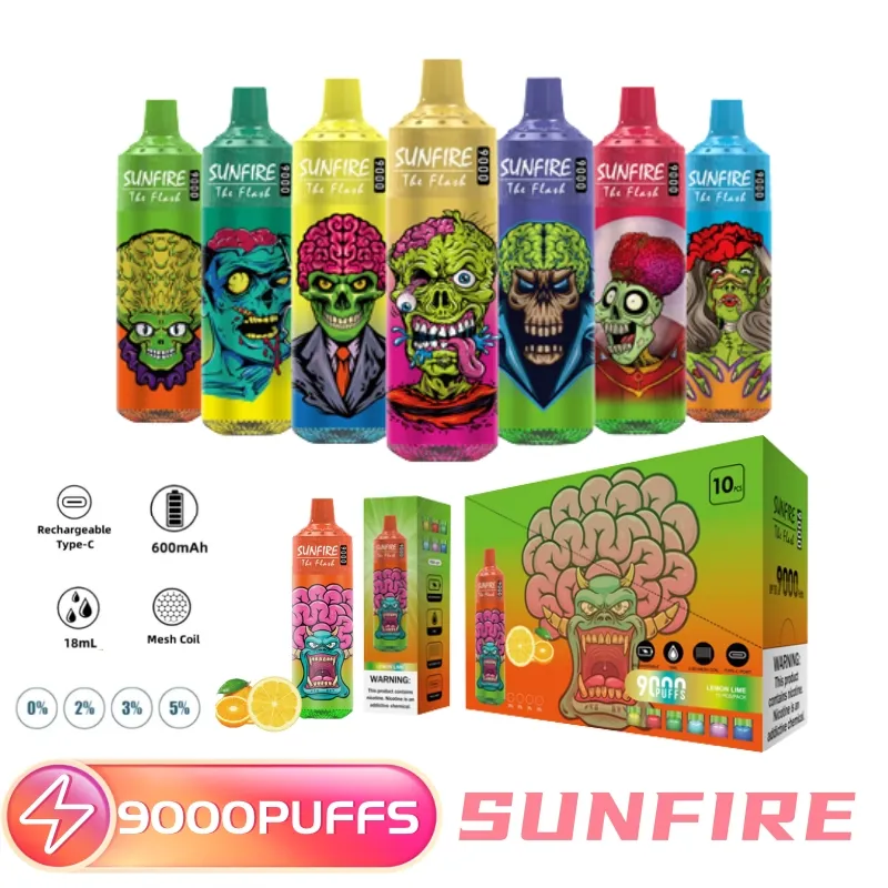 Original Sunfire 9000 Puff Cigarettes Électroniques Jetables 0 8 Ohm