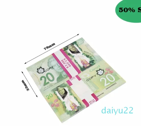 Prop Money Cad Canadian Party Dollar Canada Banknotes Fake Notes Movie ...