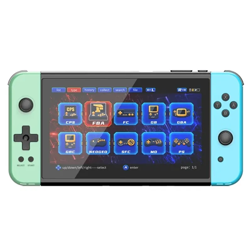 X70 Retro Handheld Game Console - 7 HD Screen, 32GB/64GB, 10 Emulators ...